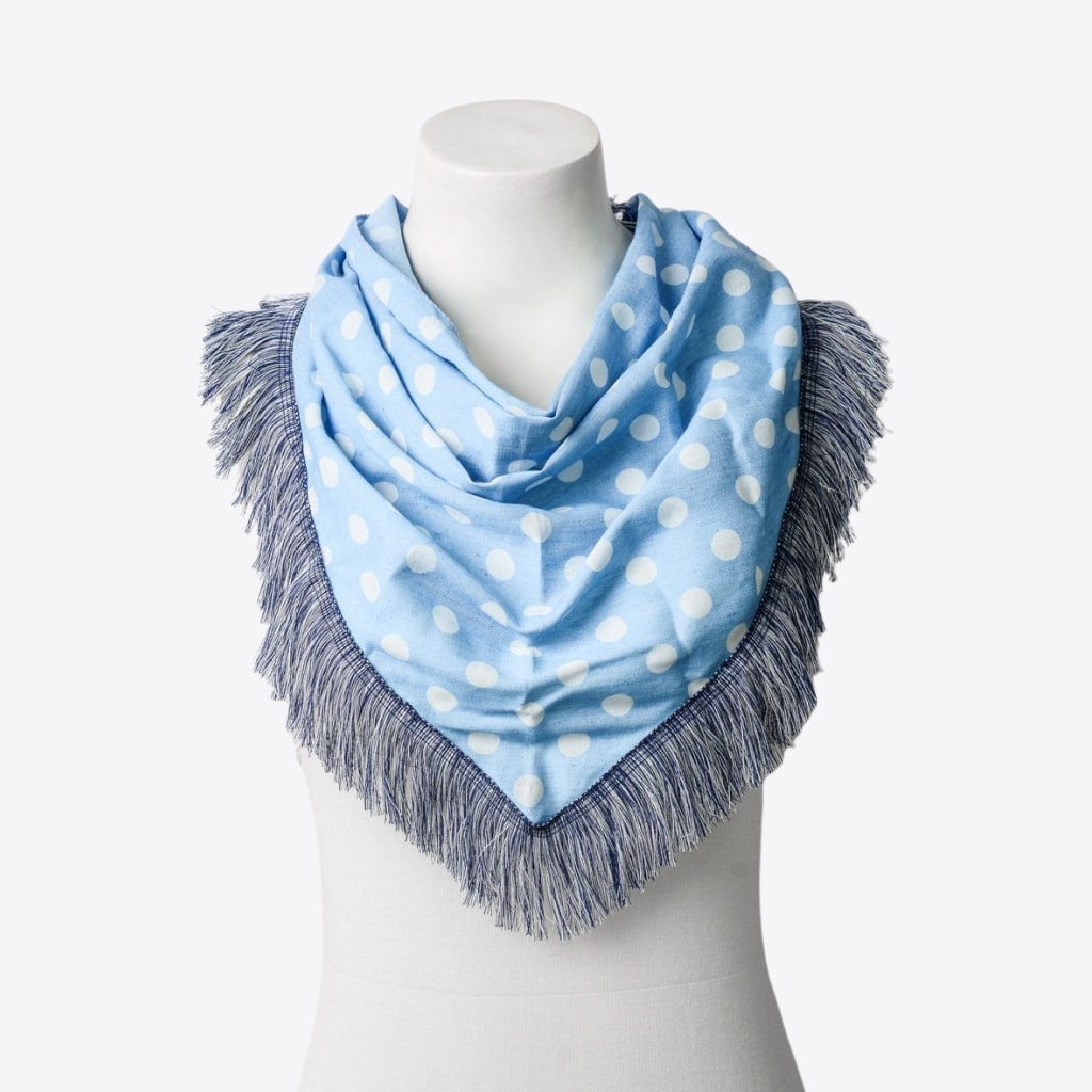 Polka Dot Triangle Bandana - Fox Women